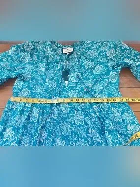 Tuckernuck | Dresses | Tuckernuck Salty Paloma Caftan Teal Green Chintz ...